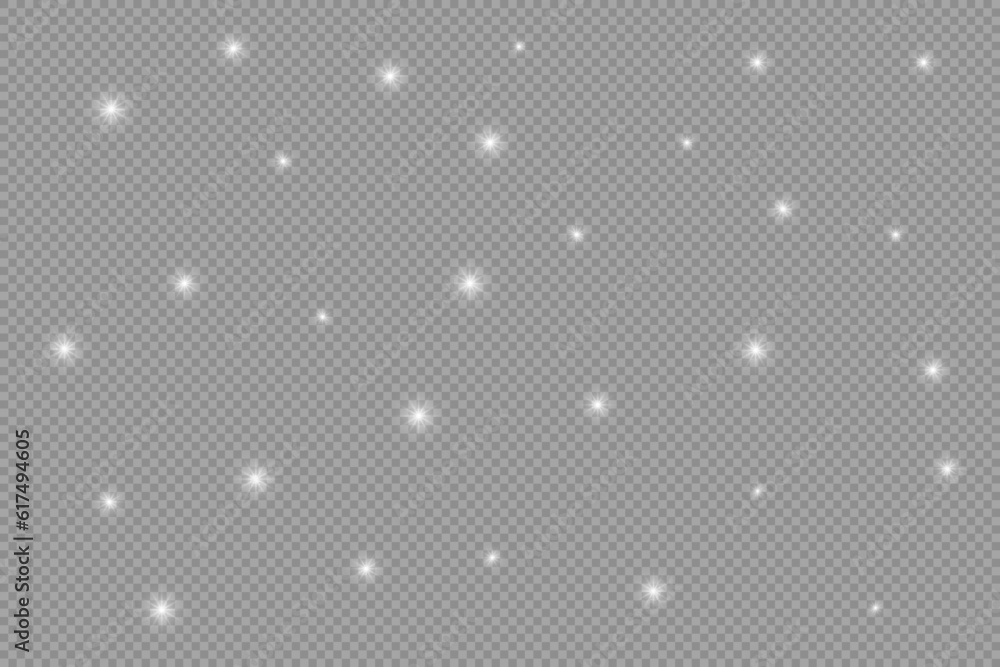 Sparkling star, vector glowing star light effect. Glitter magic star sparks on transparent ...