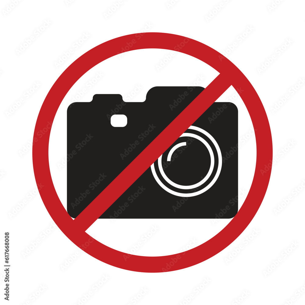 Vetor Prohibition No Photo Sign, No Photographing Prohibition Sign ...