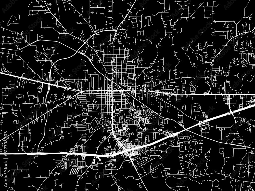 Vector road map of the city of Weatherford Texas in the United States ...