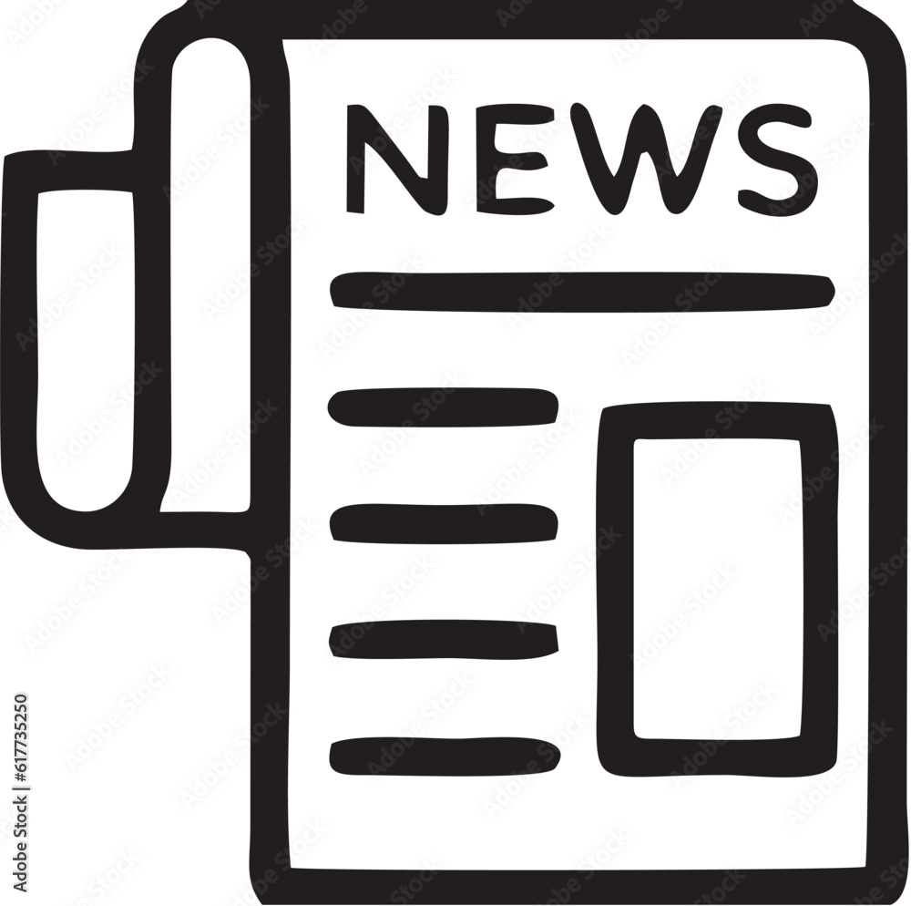 Vector de Stock marketing icon, Newspaper symbol, Media icon, Press ...