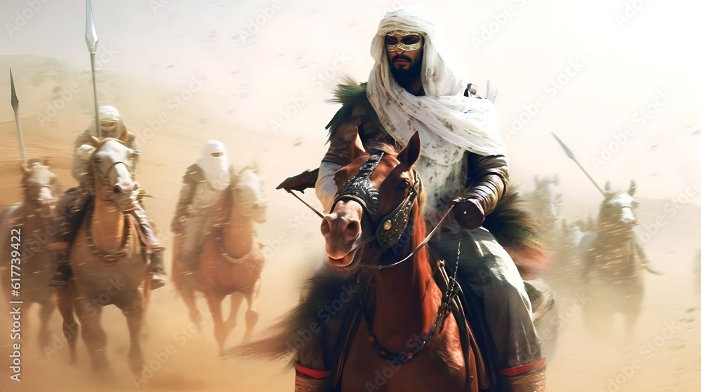 ancient arab background design, moments soldiers arabian before ...