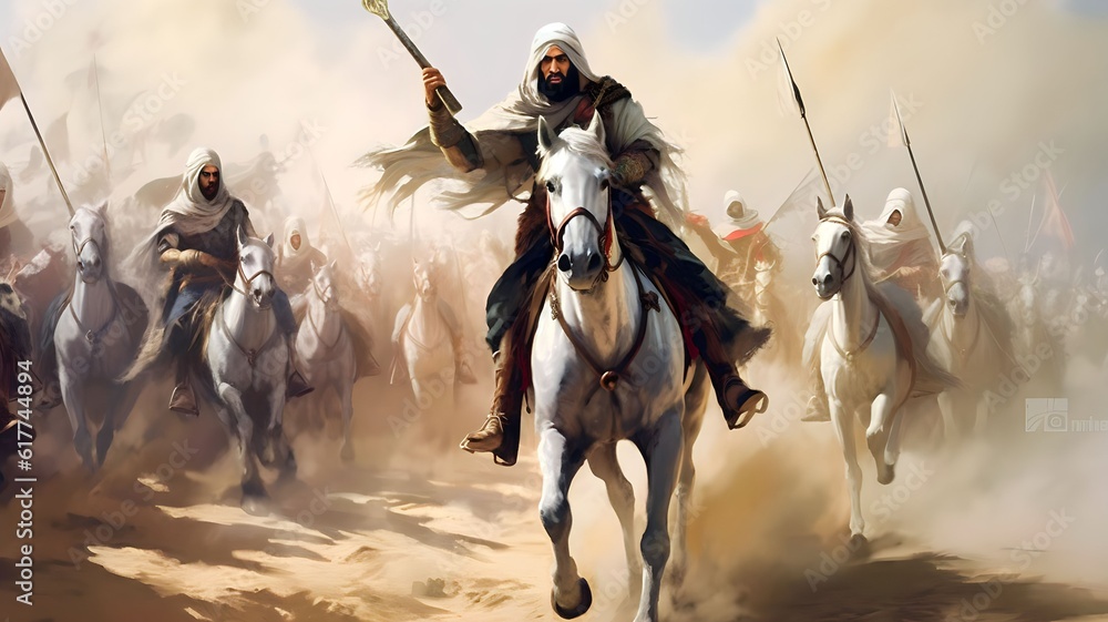 ancient arab background design, moments soldiers arabian before ...