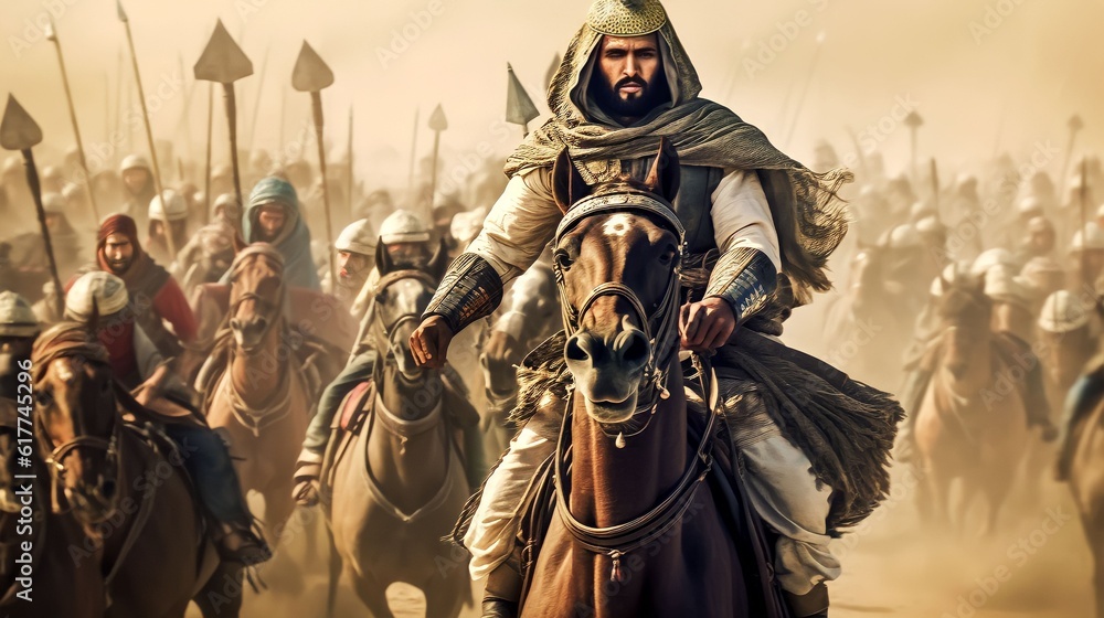 ancient arab background design, moments soldiers arabian before ...