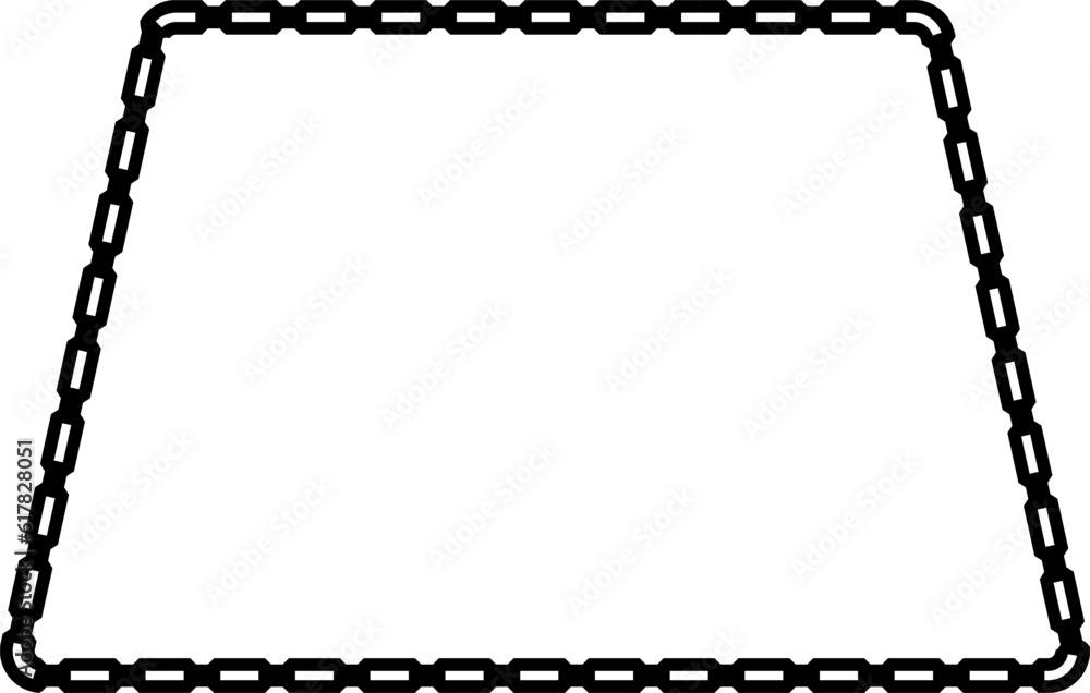 Vector de Stock Trapezoid shape Chain round frame Chain let design ...