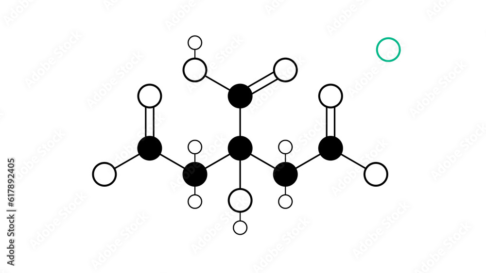 magnesium citrate molecule, structural chemical formula, ball-and-stick ...