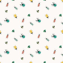 Cute Ladybugs Seamless Pattern Free Stock Photo - Public Domain Pictures