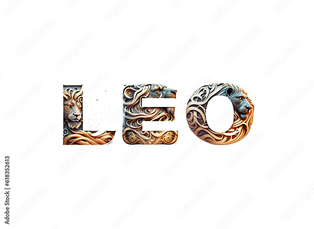 LEO Zodiac signs, Astrology, horoscope sign, collection typography ...