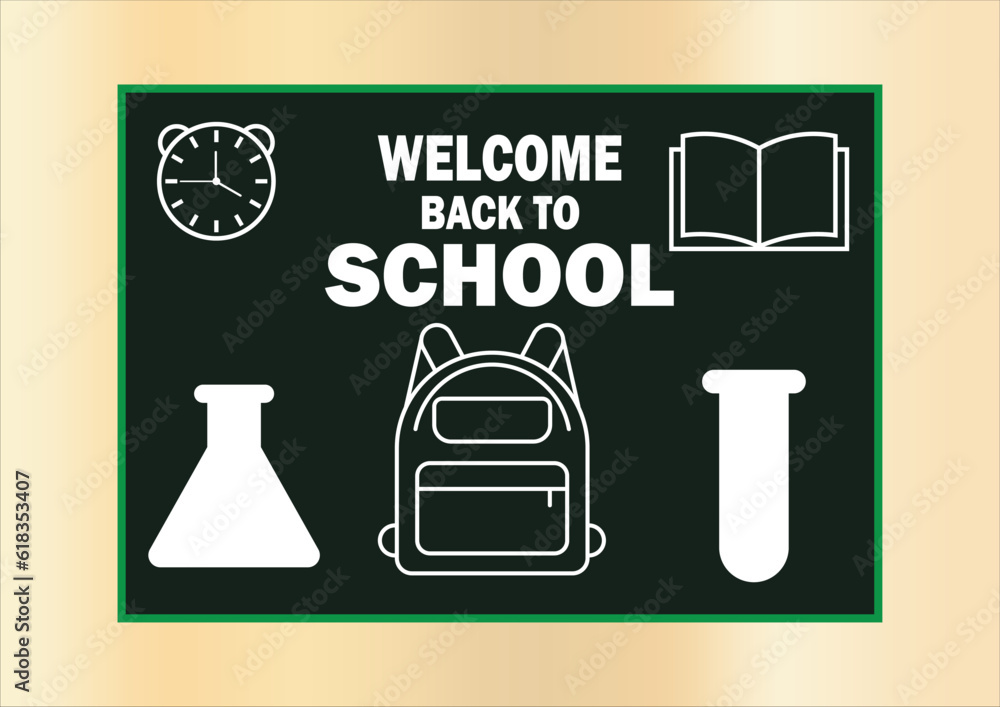 Welcome back to school poster. Education background. Back to school ...