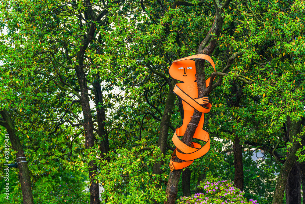 Nantes, France. June 8, 2023. L'Observateur is an art work part of ...