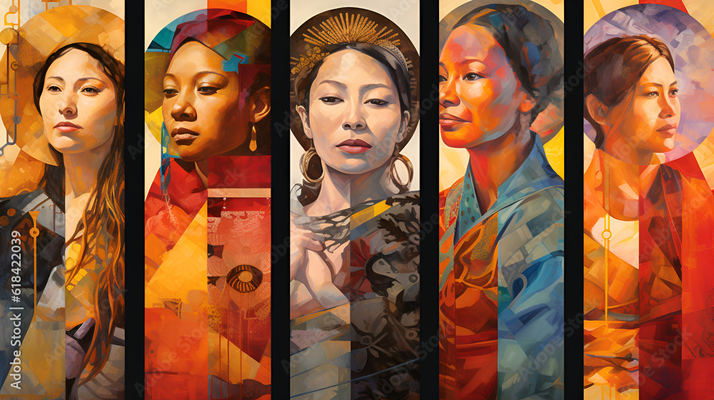Ilustração Cultural Fusion"Merge elements from different cultures ...