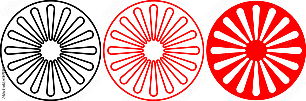 outline silhouette Gypsy symbol set Stock Vector | Adobe Stock