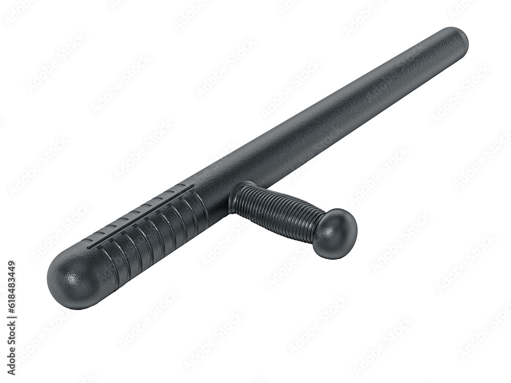 Police baton isolated on transparent background. 3D illustration Stock ...