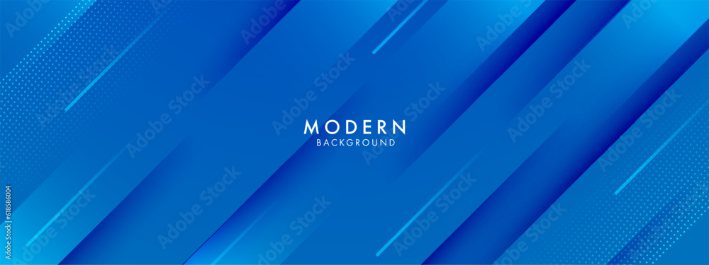 Abstract blue banner design background with diagonal geometric overlay ...