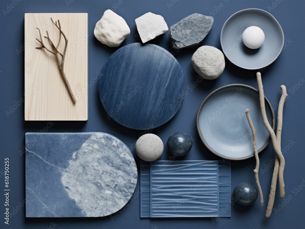 AI generated illustration of a beautiful material mood board ...