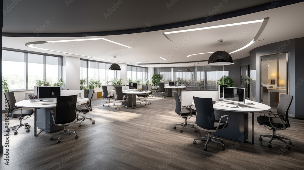 Ilustración de Stock Inspiring office interior design Contemporary ...