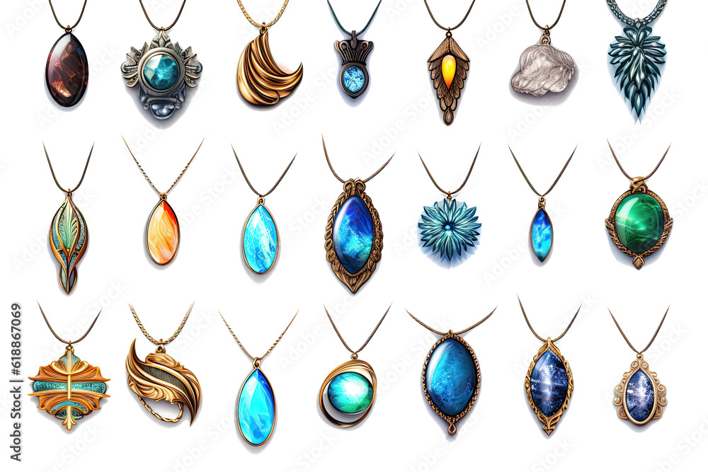 Different types of necklaces from around the world collection ...