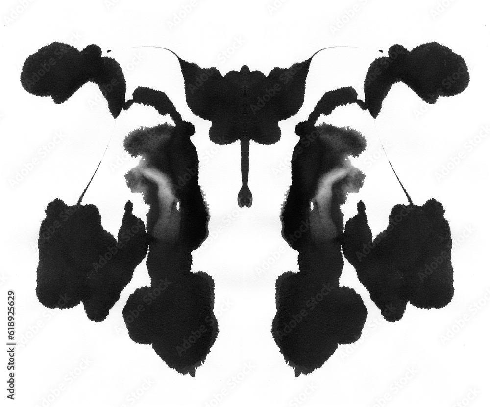Rorschach Inkblot Test Illustration Isolated on Transparent Background ...