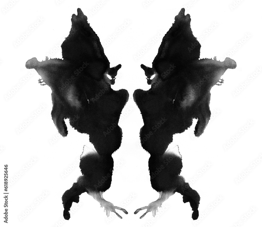 Rorschach Inkblot Test Illustration Isolated on Transparent Background ...
