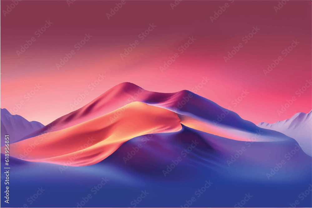 Multi layers color texture 3D papercut layers in gradient vector banner ...