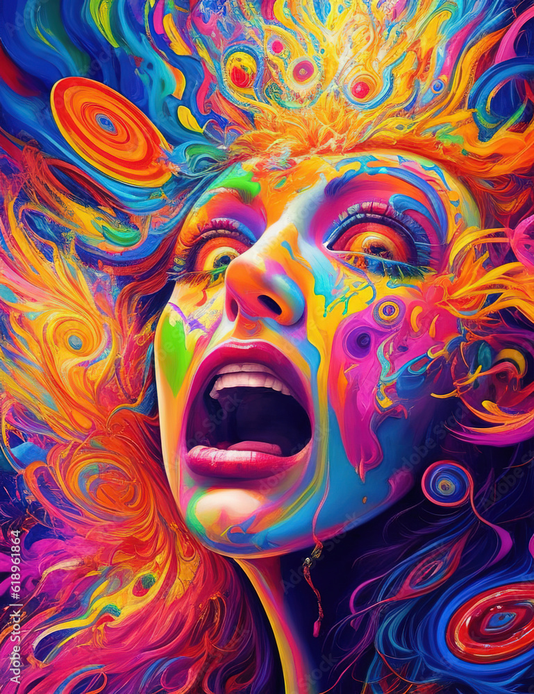 Anxiety disorders Girl psychedelic art These disorders involve ...
