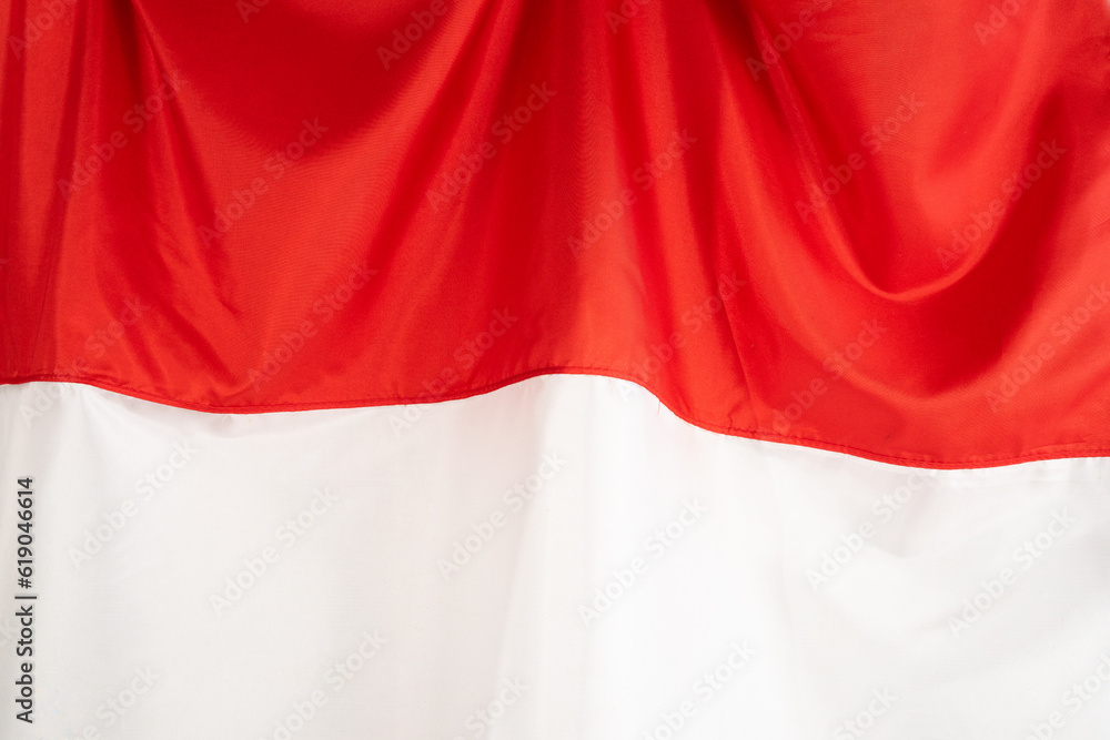 Wavy fabric Indonesia flag texture background Stock Photo | Adobe Stock
