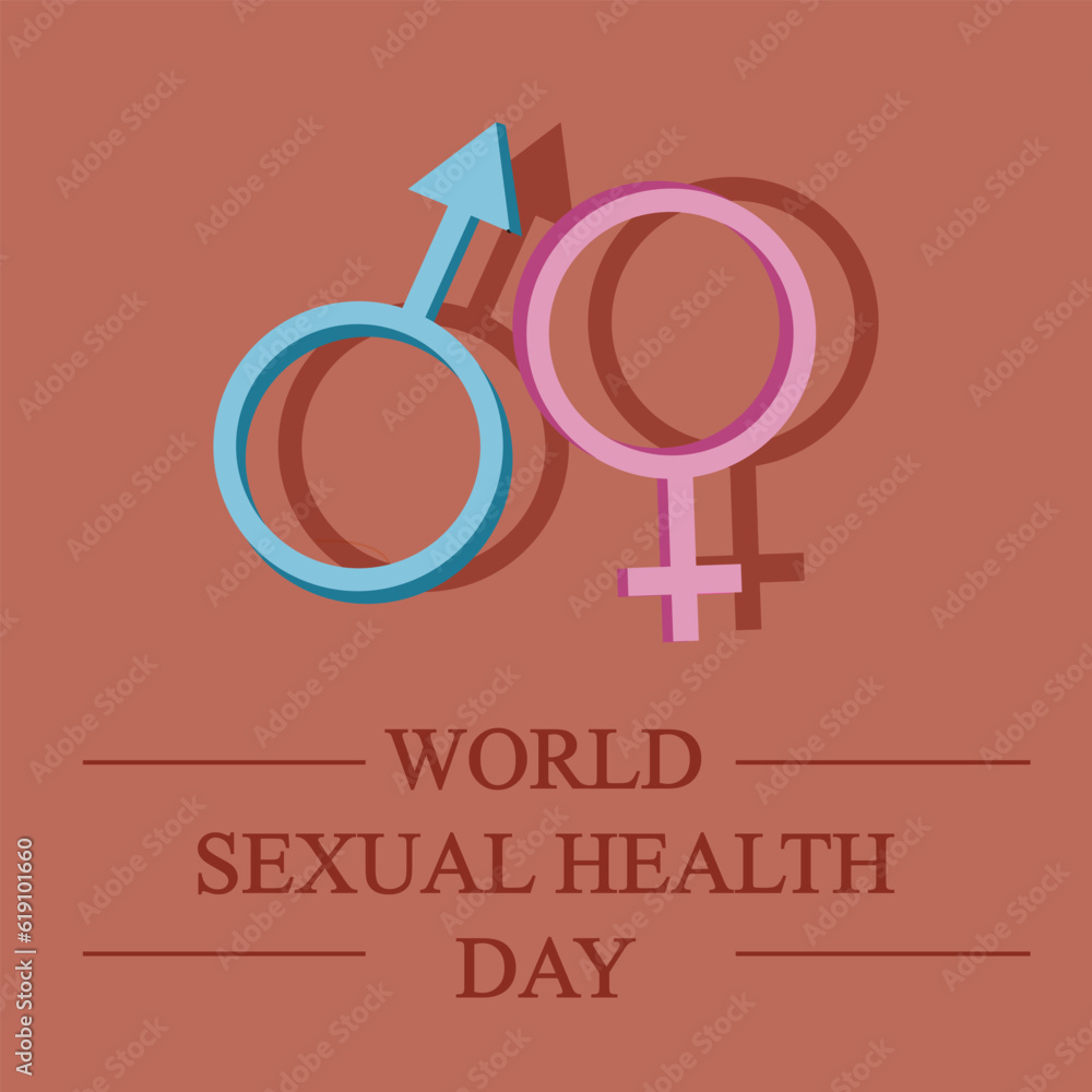 Concept design of World Sexual Health Day banner. Holiday poster with ...