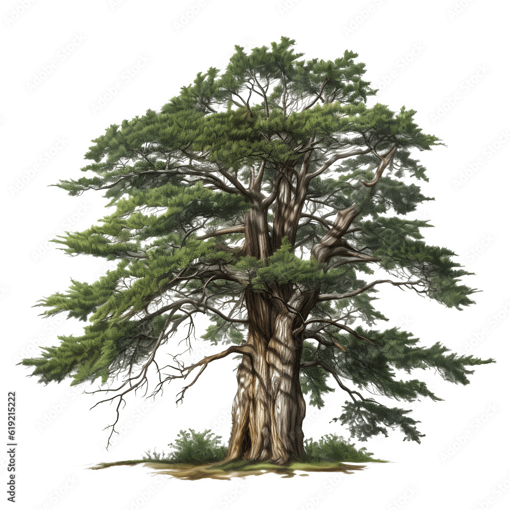 Leyland Cypress Tree, detailed front view of tree on transparent ...