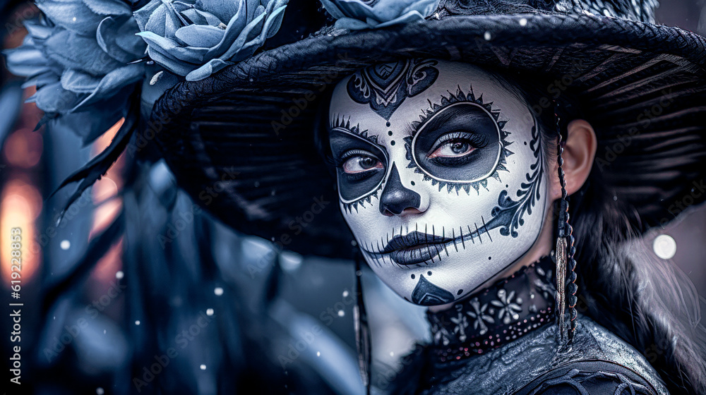 Female Portrait of Dia de los Muerte La Catrina Mexiko Digital Art ...