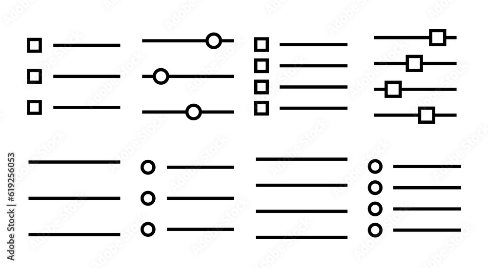 Menu Icon set illustration. web menu sign and symbol. hamburger menu ...