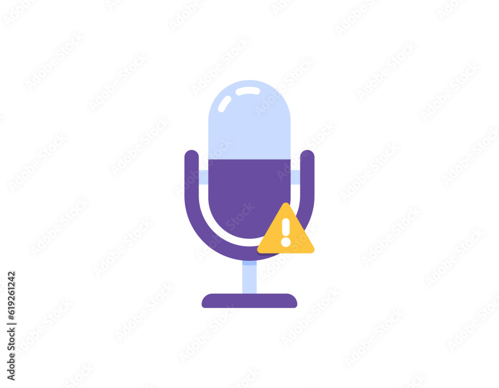 Vector de Stock Microphone is error or microphone has problem ...