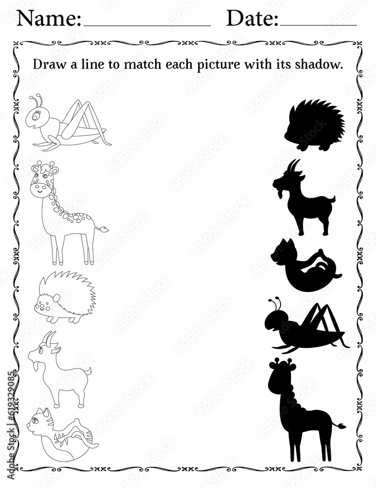 Printable Matching Activity Pages for Kids | Matching Activity ...