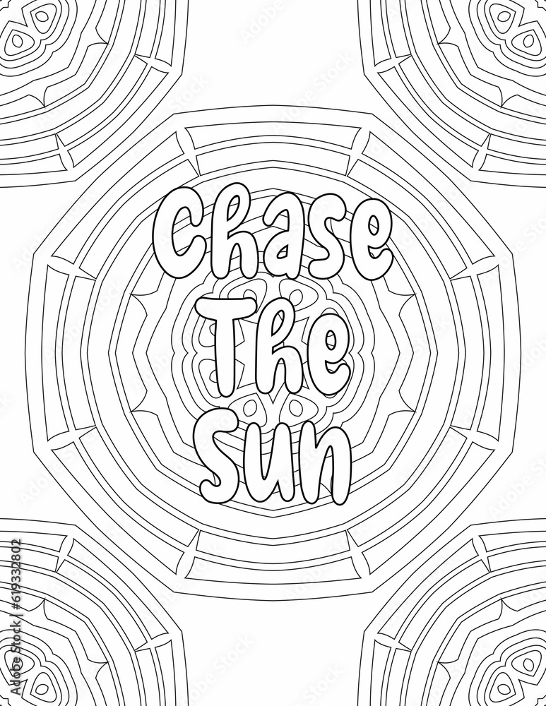 Printable Inspiring Quotes Coloring sheet , Mandala Coloring Pages for ...