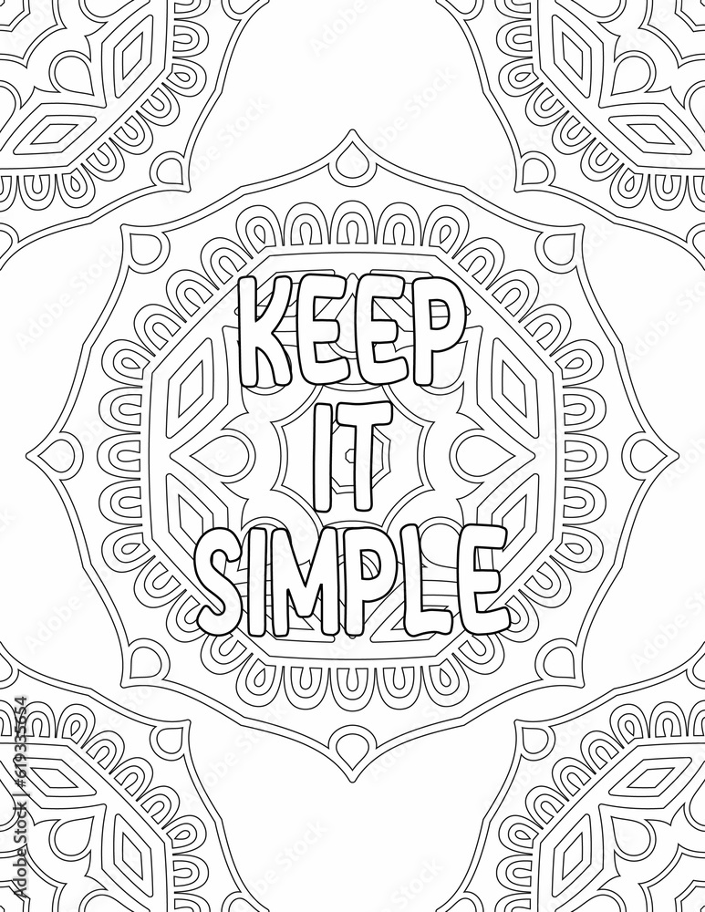 Positive Vibes Coloring Pages, Mandala Coloring sheet for Self-love for ...