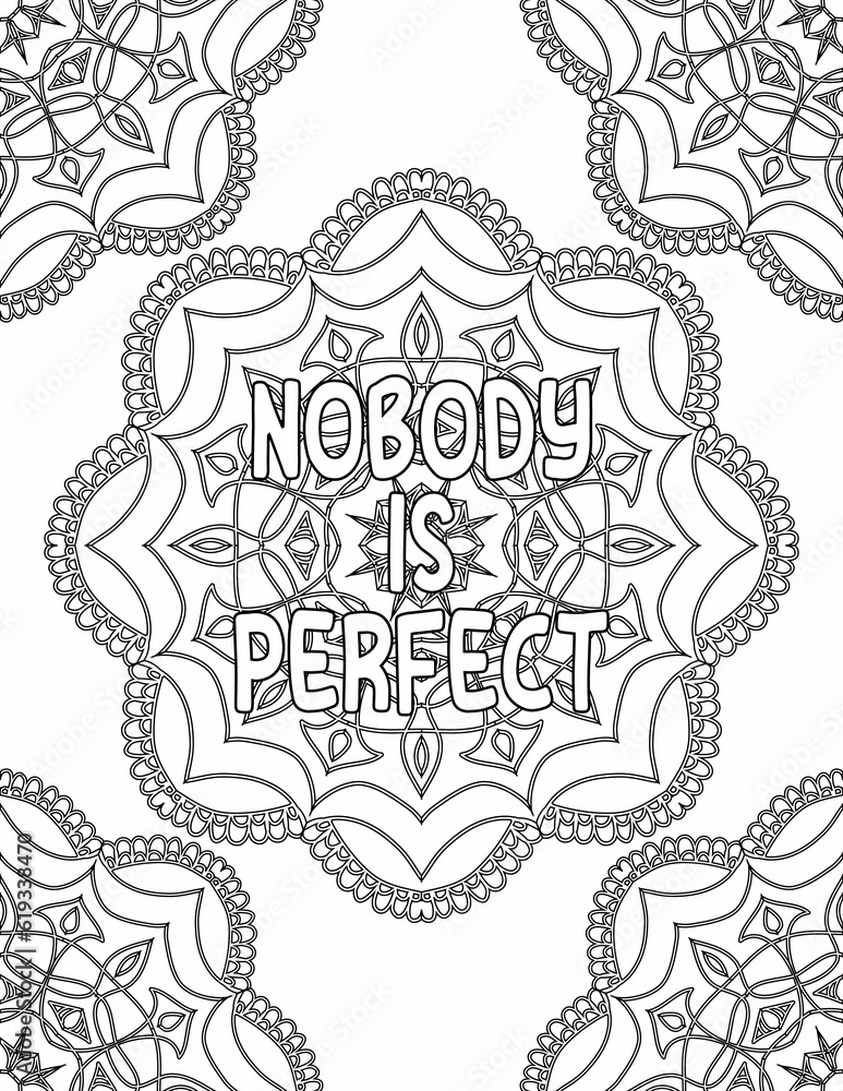 Stock-Illustration „Printable Growth Mindset Coloring Pages, Mandala ...