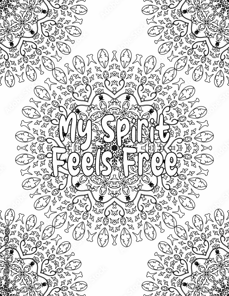 Affirmation Coloring sheet , Mandala Coloring Pages for Self-love for ...