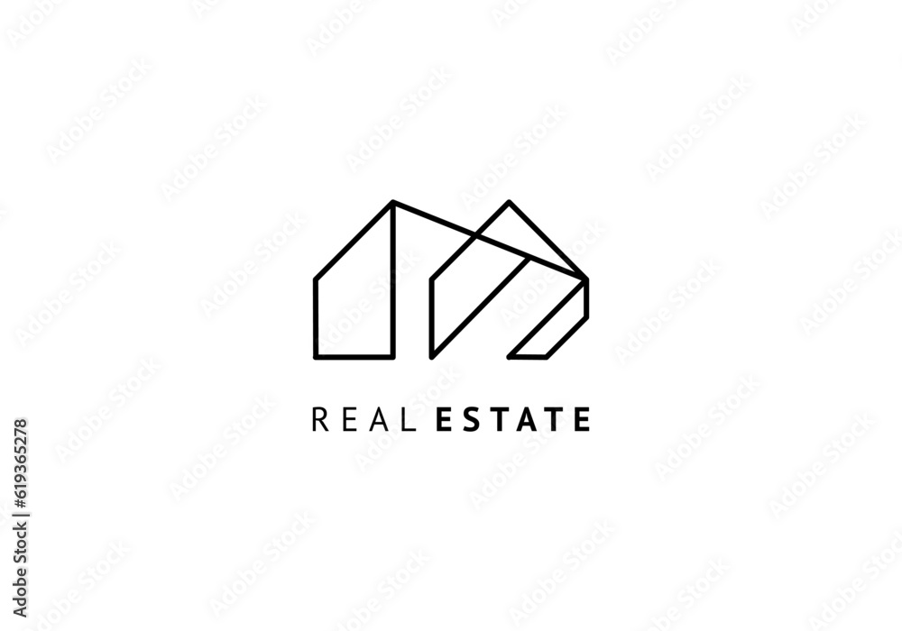 Architect logo icon, line drawing minimalist vector illustration ...