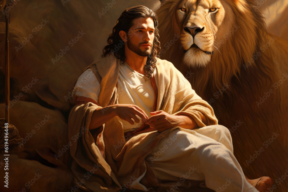Stock-Illustration „Jesus Christ Lion of the Tribe of Judah Daniel at ...