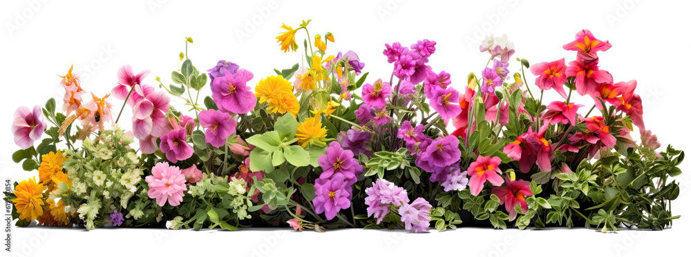 bush of flowers on transparent background, png Stock Photo | Adobe Stock