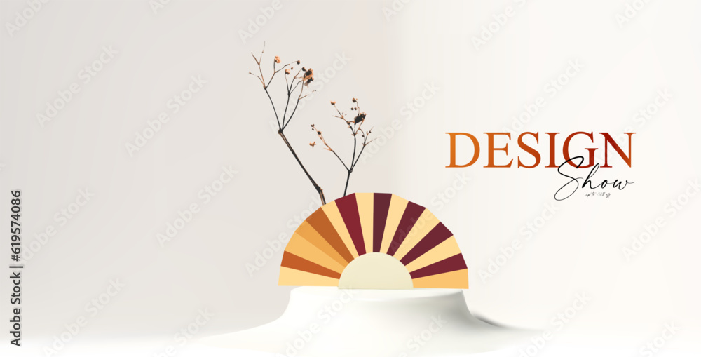 Vector de Stock 3D realistic product display design template. White ...