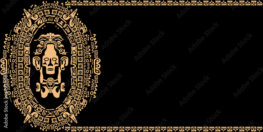 Vector de Stock Design border from the signs and symbols of the ancient ...