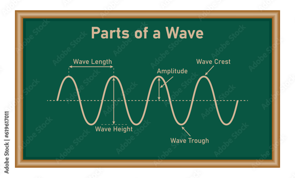 Parts of a transverse wave in physics. The basic properties of waves ...