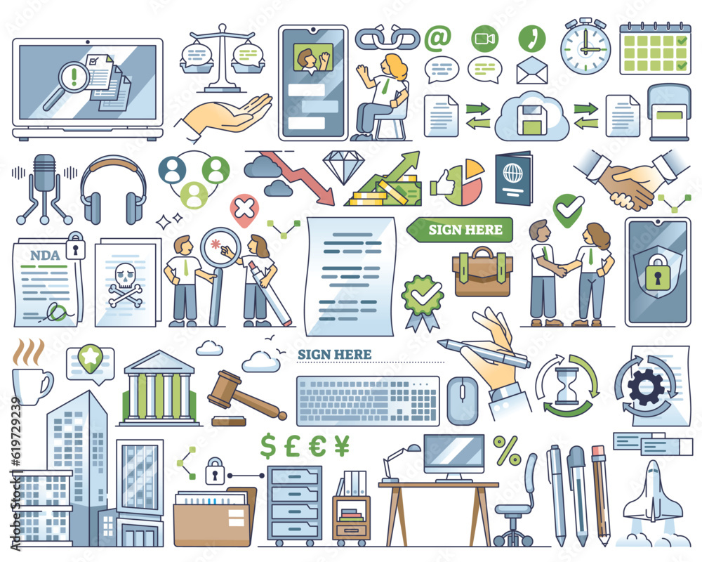 Contract management and business negotiation process outline collection ...