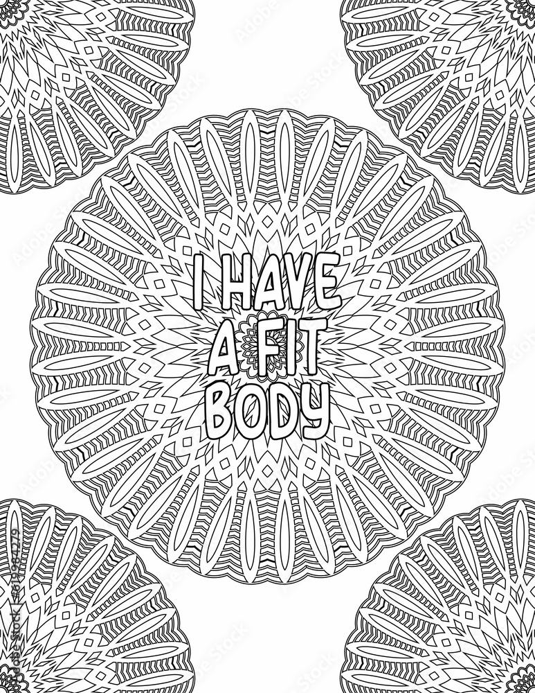 Printable Motivational Quote Coloring Pages, Mandala Coloring Pages for ...