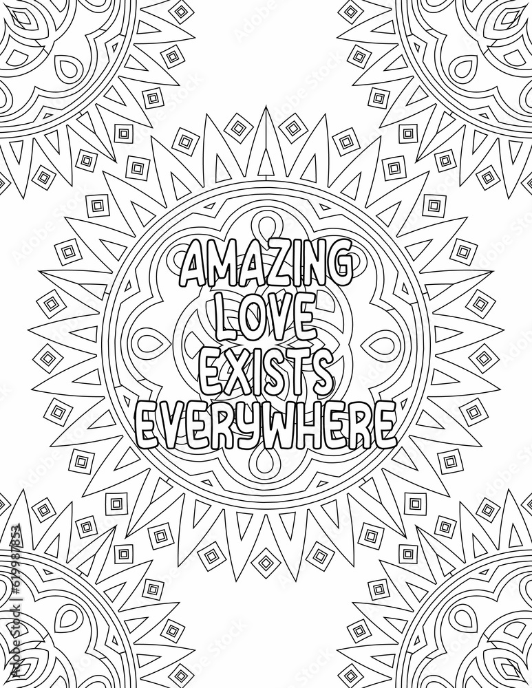 Motivational Coloring Pages, Mandala Coloring Pages for Self-acceptance ...