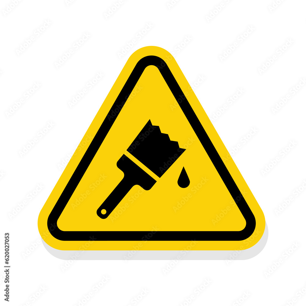 ISO Warning Sign: Wet Paint Symbol (IS-2070) Stock Vector | Adobe Stock