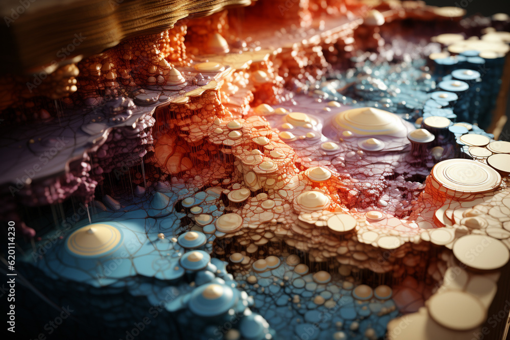 Stock-Illustration „Cross-section of the skin abstract: This image ...