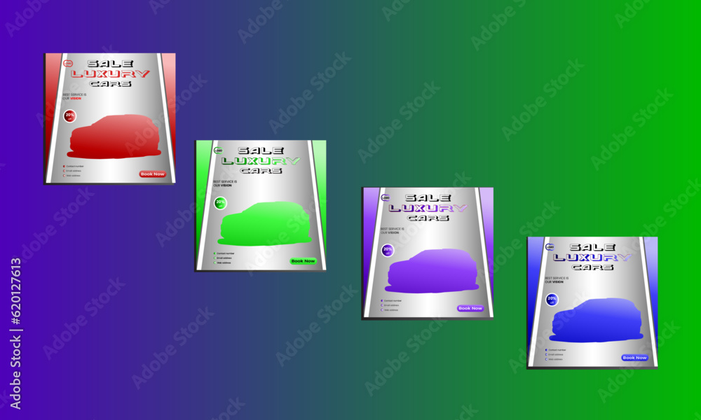 Vector design templates. Easy to change photos, fonts, shape, color ...