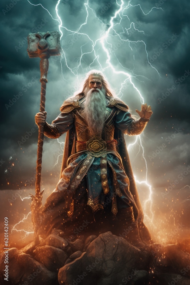 Perun, old slavic pagan god of thunder, sky,lightning, storms, rain ...