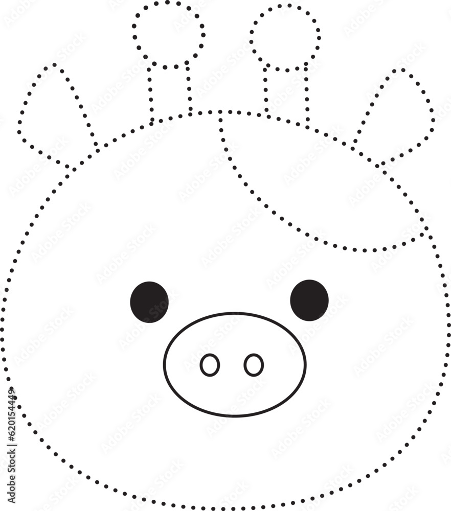 Deer Ocean Animals Dot to Dot Skip Counting cartoon doodle kawaii anime ...