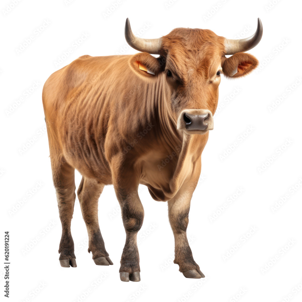 cow isolated on transparent background cutout Stock Illustration ...